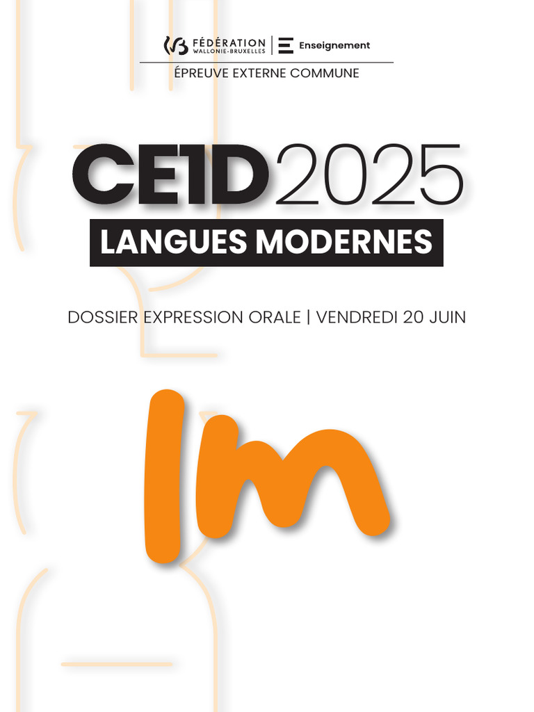 Dossier Expression Orale CE1D 2025 | PDF | Linguistique