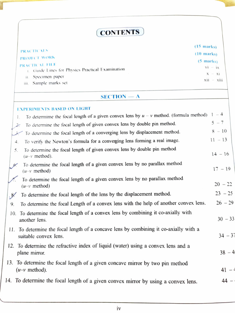 Isc Practical File | PDF | Optics | Significant Figures