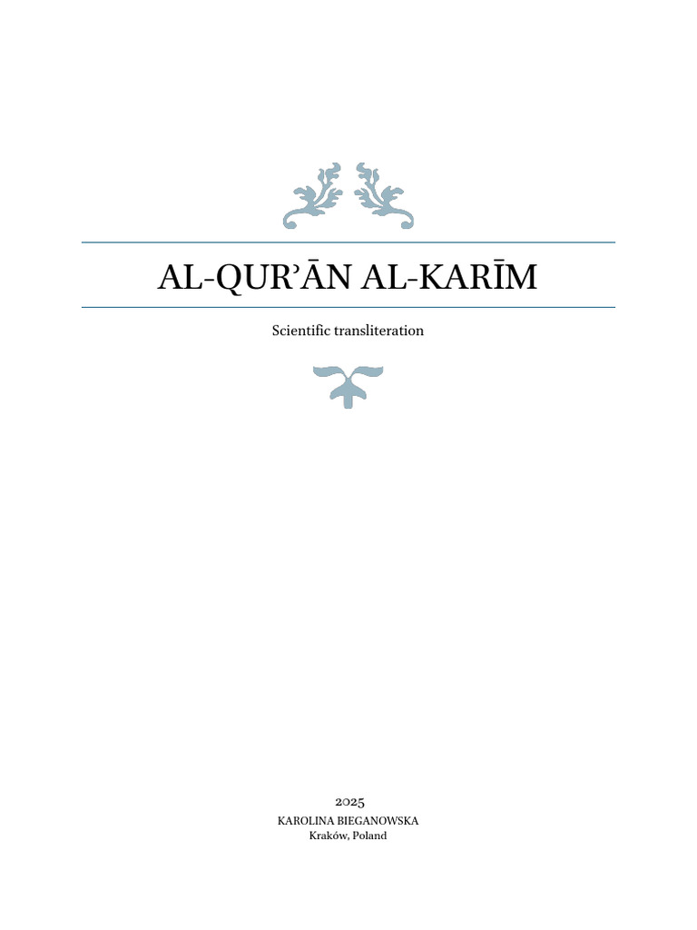 Scientific Transliteration of the Quran | PDF | Quran | Islam