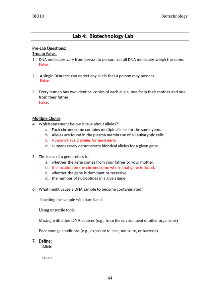 Forensic DNA Analysis Lab Guide | PDF | Agarose Gel Electrophoresis ...