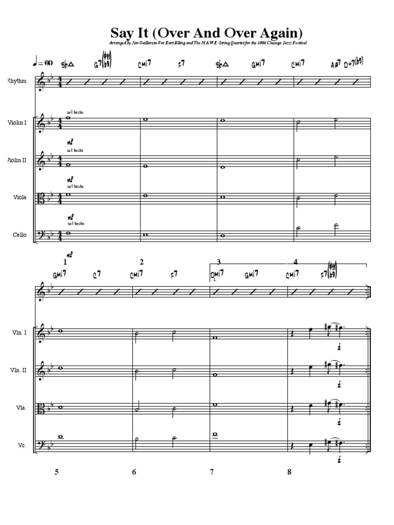 Say It (Over and Over Again) : B G C F B G C A D | PDF