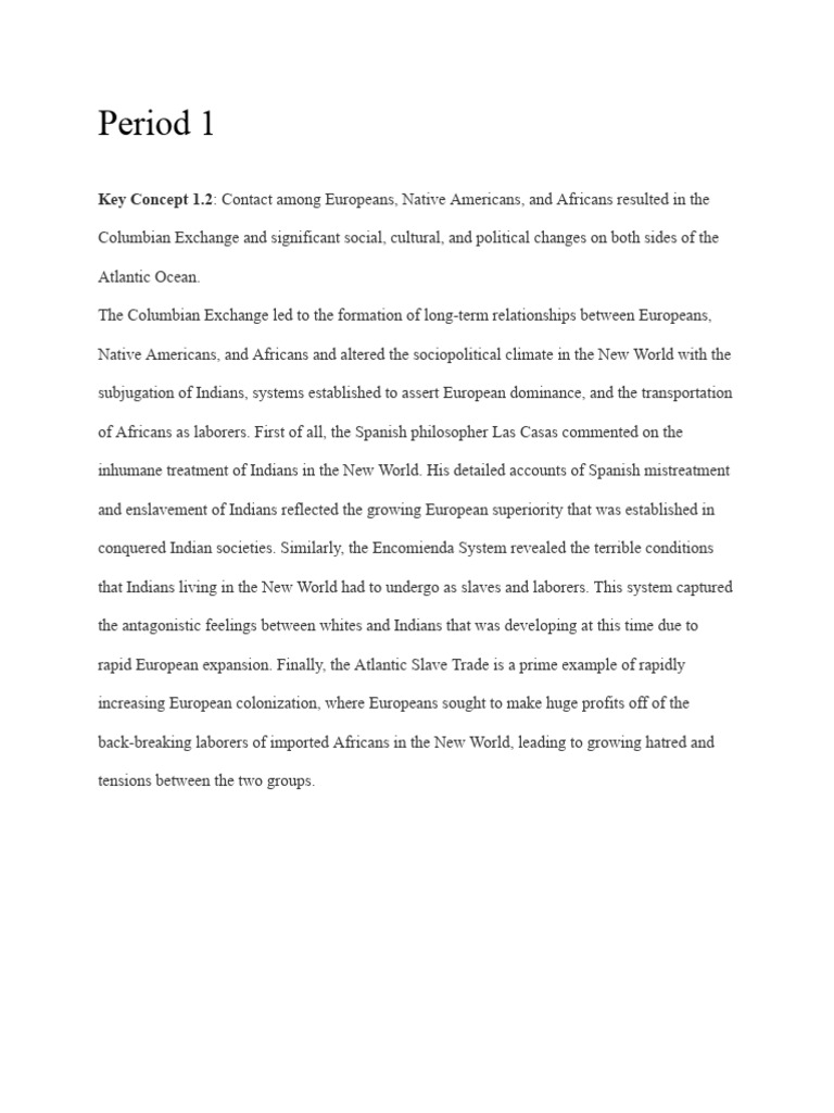 Apush Period 1-2 | PDF | Native Americans In The United States ...