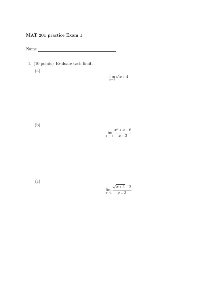 Calc 1 Exam 1 Practice | PDF | Chess Theory | Chess
