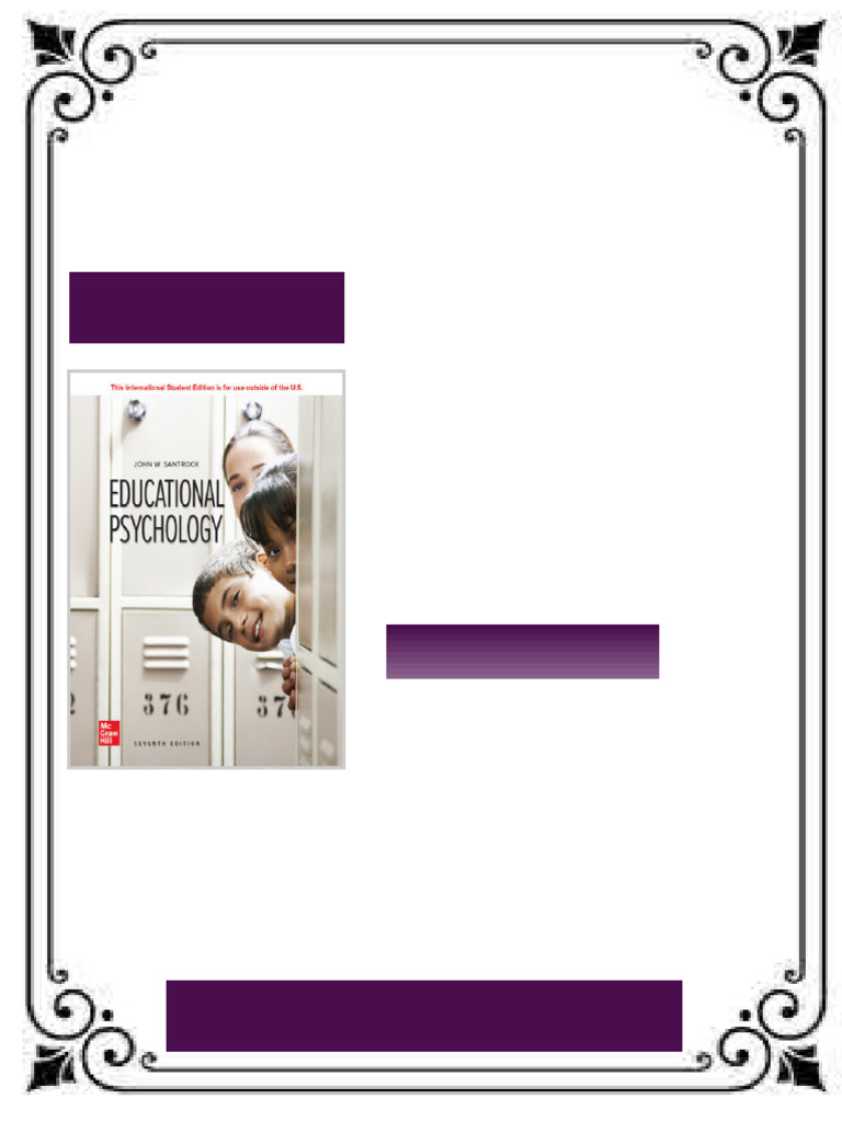 Educational Psychology 7th Edition John W. Santrock ebook immediate ...
