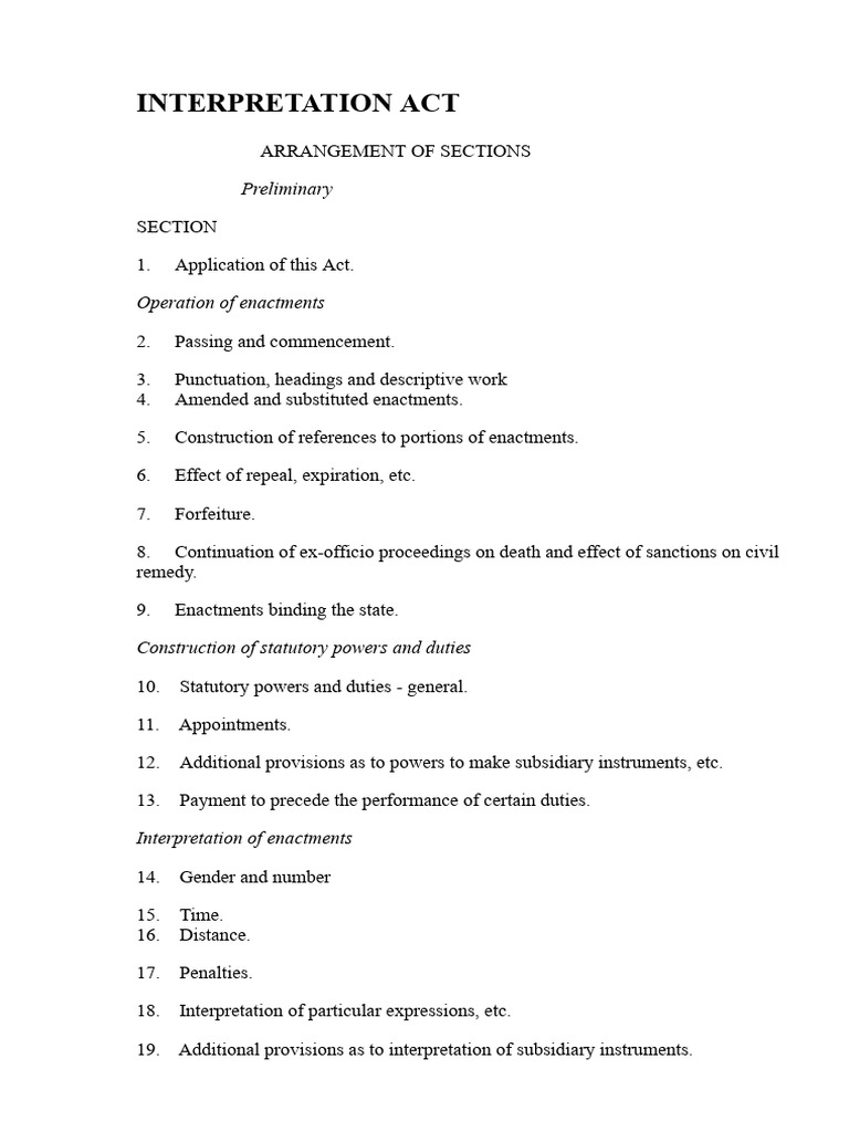 Interpretation Act 1964 | PDF | Fine (Penalty) | Bill (Law)