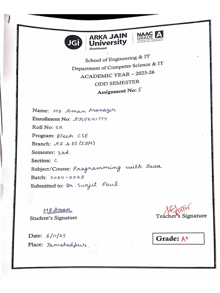 Pj Assignment 5 (1) | PDF