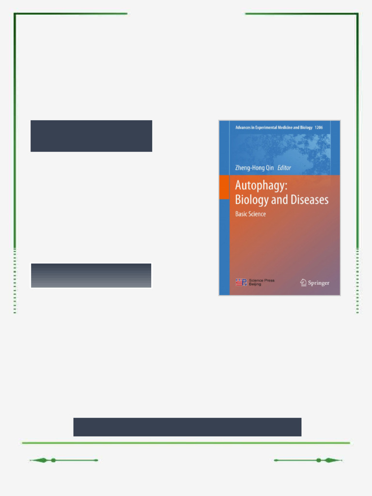 Autophagy Biology and Diseases Basic Science Zheng-Hong Qin digital ...