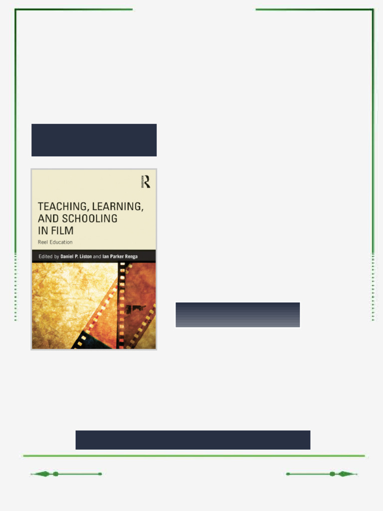Teaching Learning and Schooling in Film Reel Education 1st Edition ...