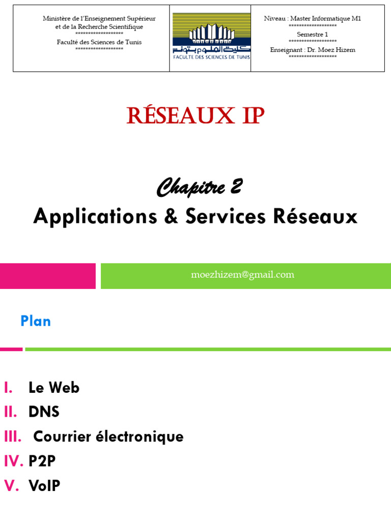 Applications et Services Réseaux IP | PDF | Internet | Internet et Web