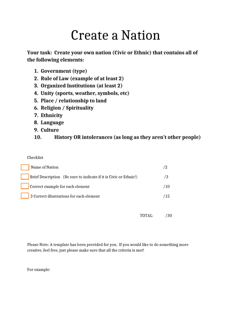 Create A Civic or Ethnic Nation | PDF | Nation
