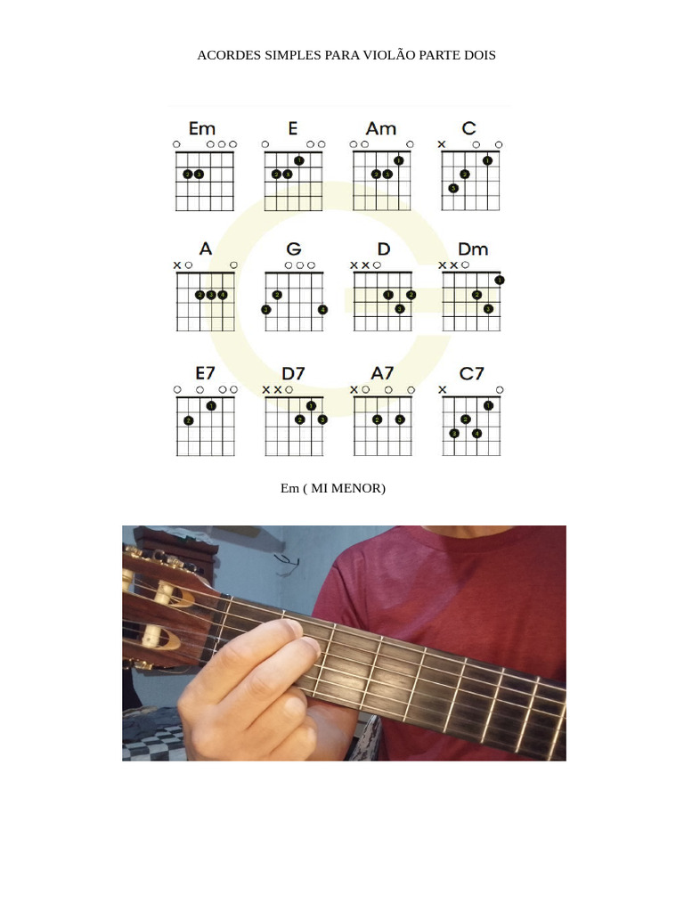 Acordes Simples para Violão - Parte 2 | PDF