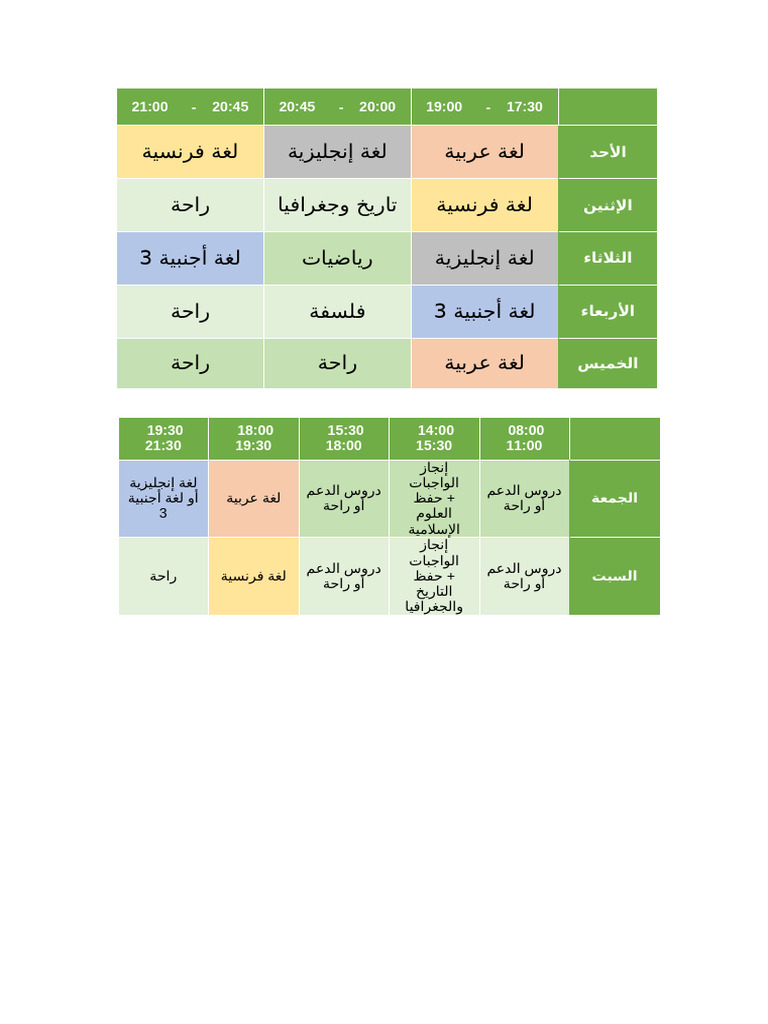 Programme Revision Bac Lang | PDF