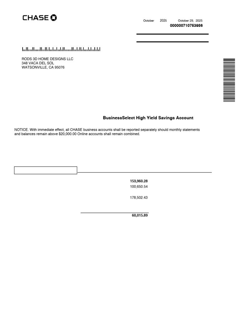 539488060-CHASE-OCT-V-2-10 | PDF | Credit Card | Cheque