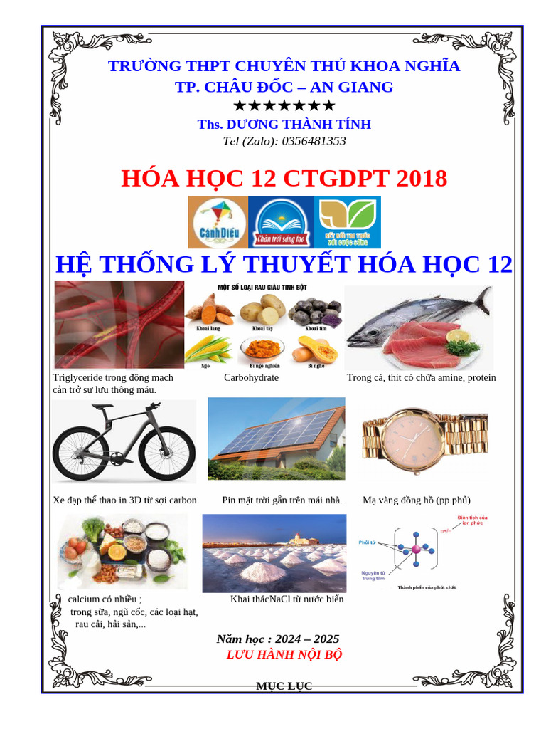 Ly Thuyet Hoa Hoc 12 Moi-dtt | PDF