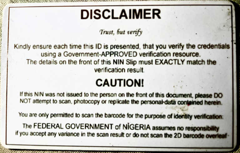 How NIN Looks Like | PDF