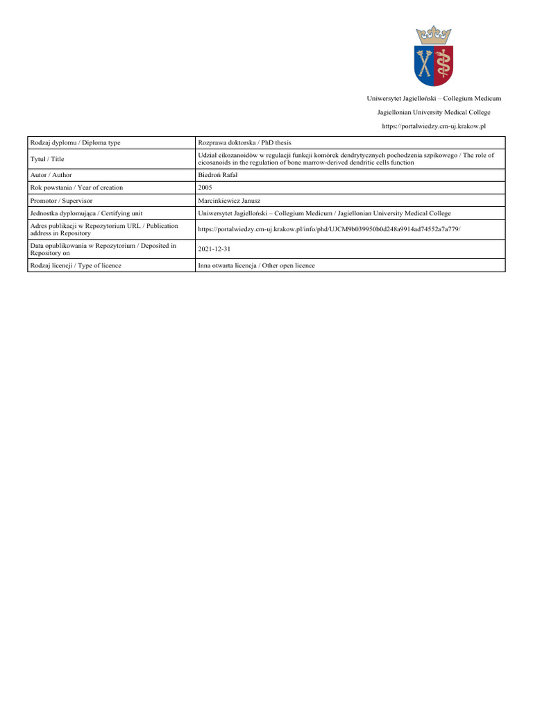 Rafal Biedron Doktorat | PDF