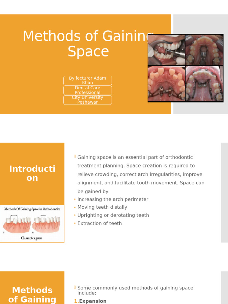 12fc19_Week 10 Methods of Gaining Space | PDF | Dentistry Branches ...
