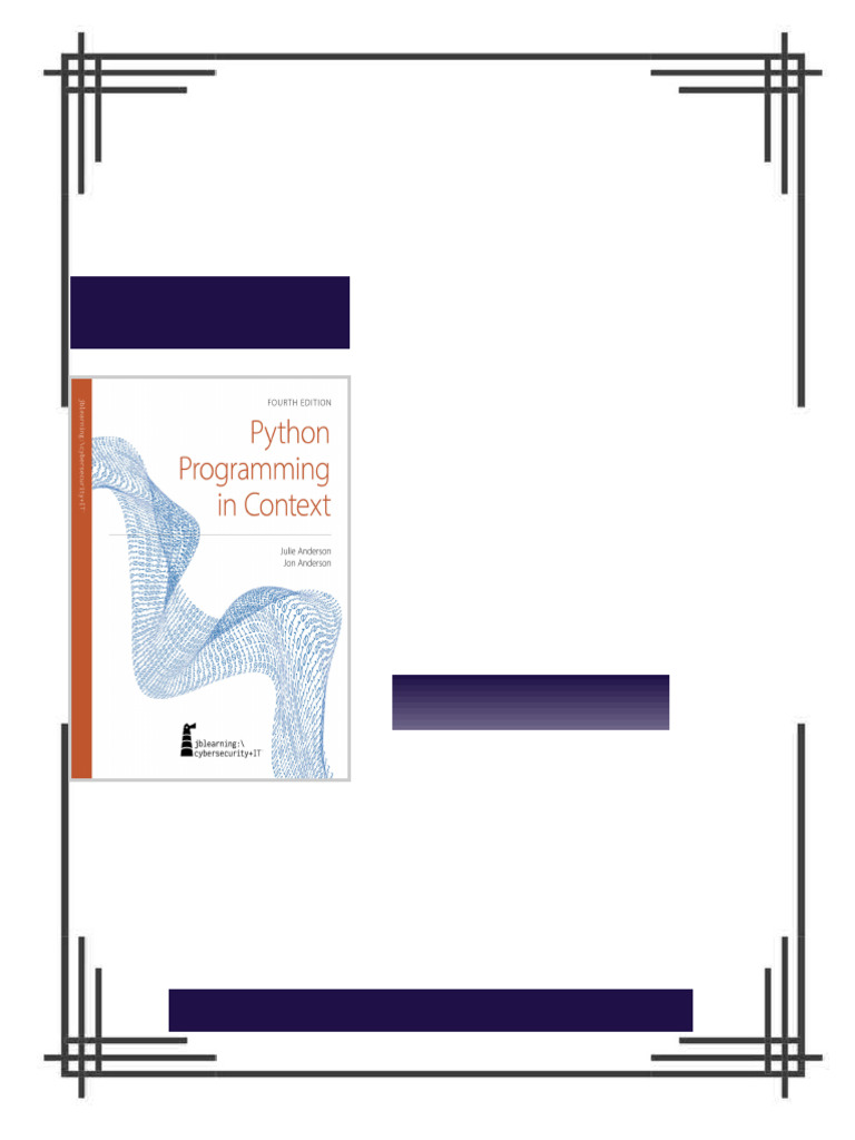 Python Programming in Context, Fourth Edition Julie Anderson And Jon Anderson eBook 2026 premium ...