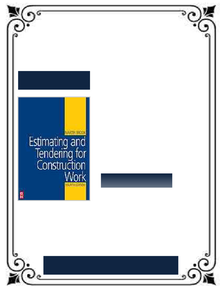 Estimating and tendering for construction work 4th ed Edition Martin ...