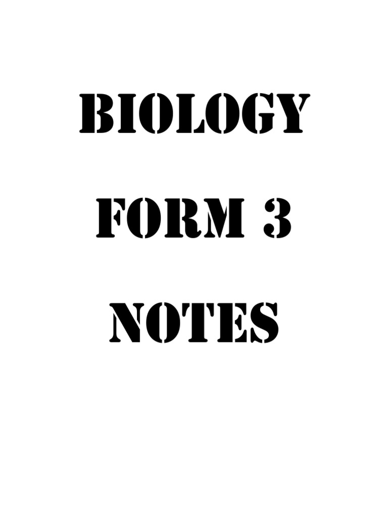 Biology Form 3 Notes | PDF | Meiosis | Reproduction