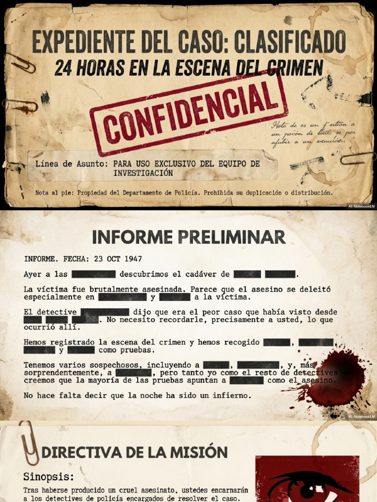 24 Horas en La Escena Del Crimen Expediente Clasificado | PDF