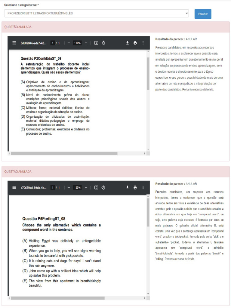 RECURSOS - PEBTT - LETRAS - PORTUGU S, INGL S | PDF