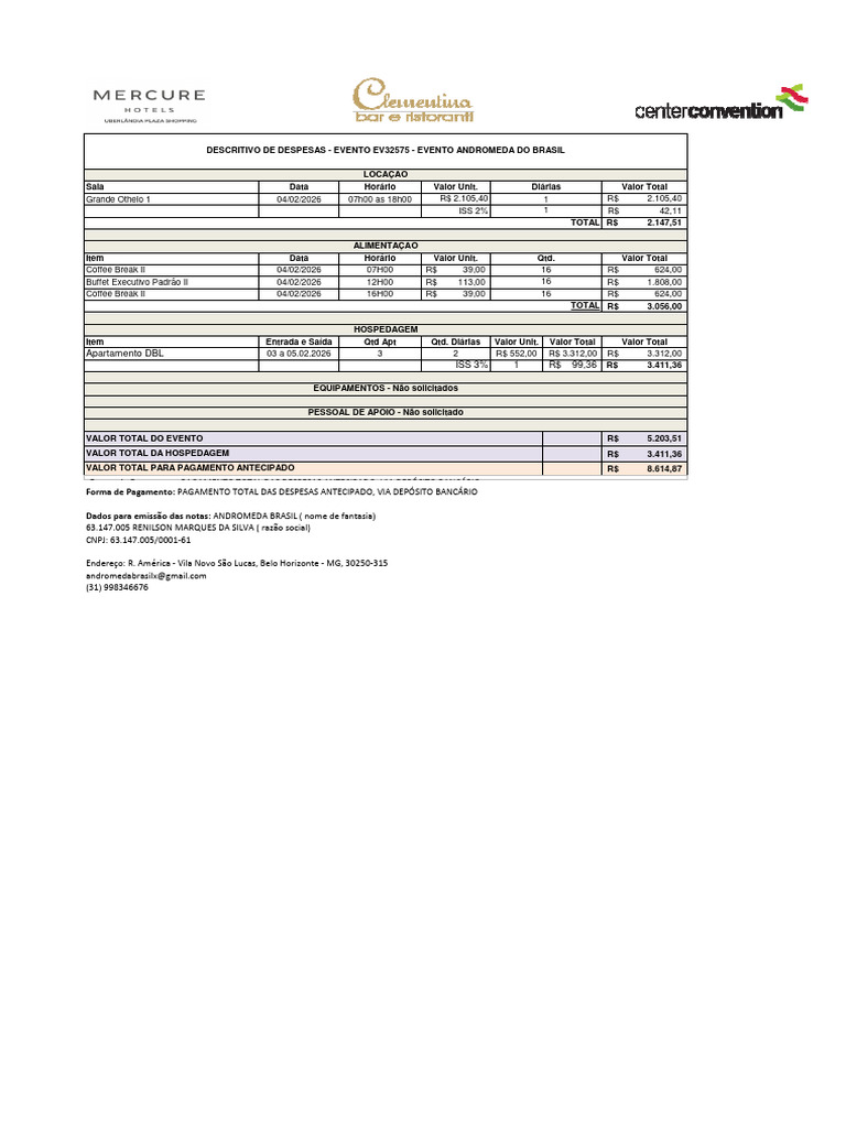 32575 - Capa de Contrato - Andromeda | PDF