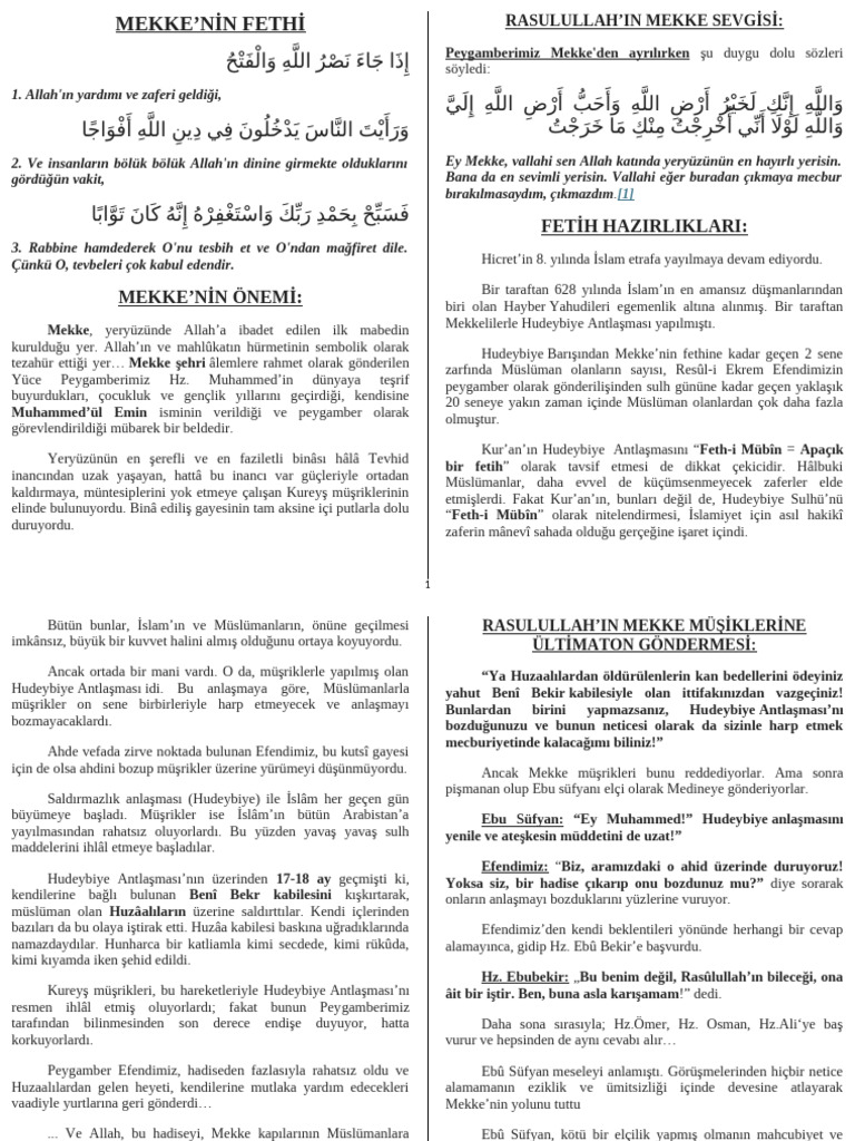 MEKKENİN FETHİ | PDF
