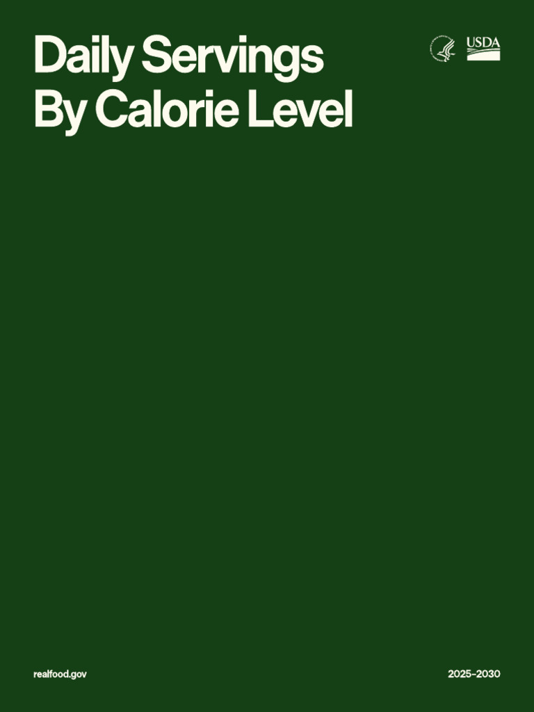 Daily Food Servings by Calorie Level | PDF | Foods | Vegetables