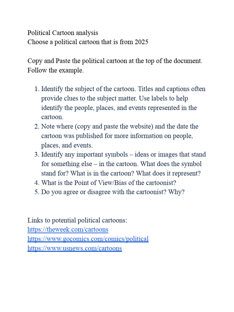 Political Cartoon Analysis 1 (2) | PDF