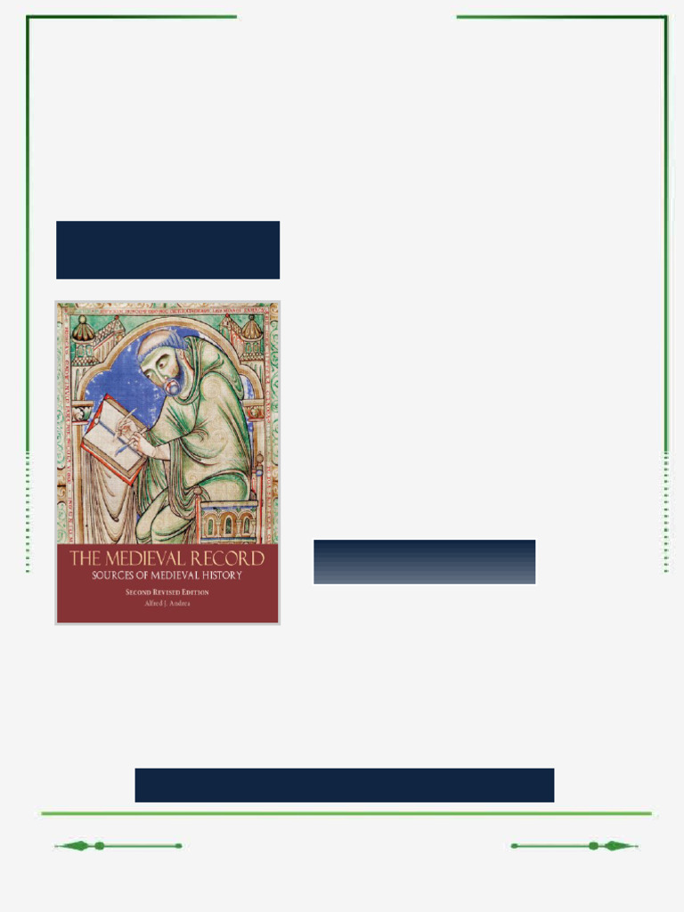 The Medieval Record Sources of Medieval History 2nd Edition Alfred J ...