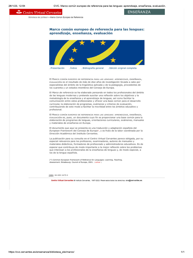 CVC. Marco Común Europeo de Referencia Para Las Lenguas_ Aprendizaje ...