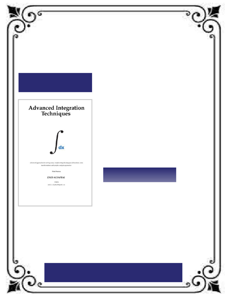 Advanced Integration Techniques Third Version Edition Zaid Alyafeai ...