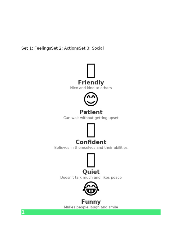 Character Traits Practice Activities | PDF