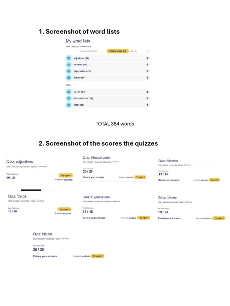 Word List Week 15 | PDF