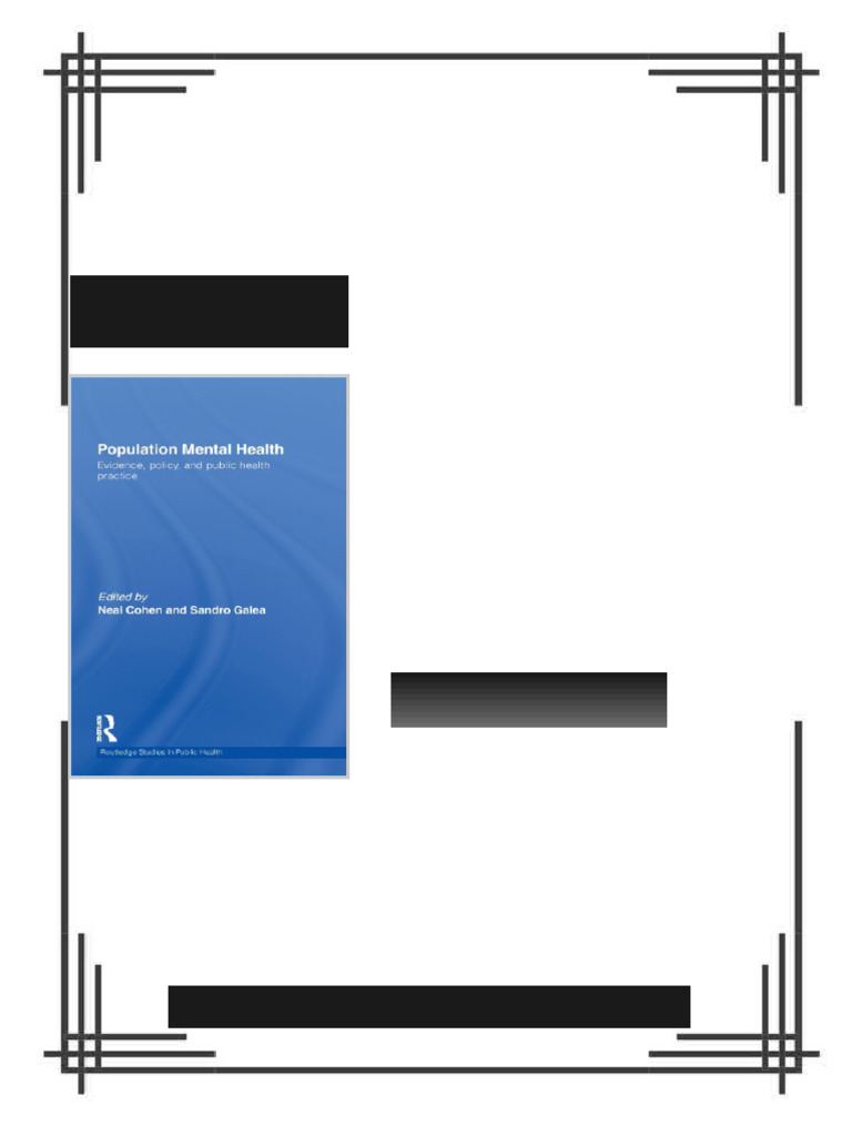 Population Mental Health Evidence Policy and Public Health Practice 1st ...