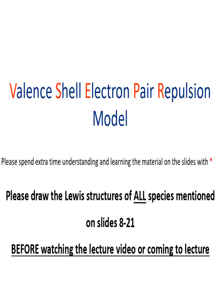 Wlesson 8 Vsepr Model Polarity Lewis Structures of Organic Molecules ...