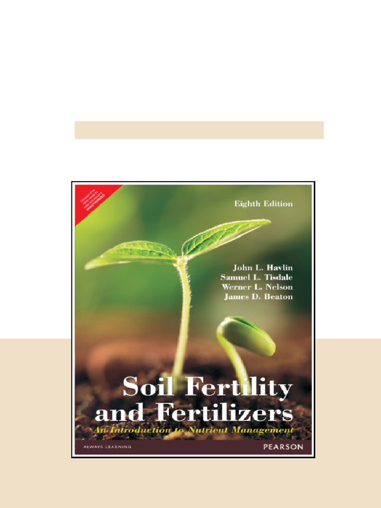 Soil Fertility And Fertilizers John L Havlin all chapters available ...