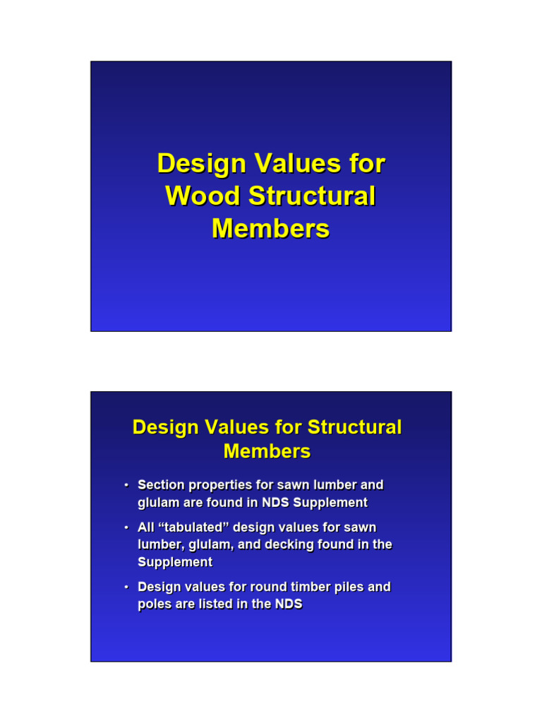 _wood Design Value Adjustments | PDF | Lumber | Truss