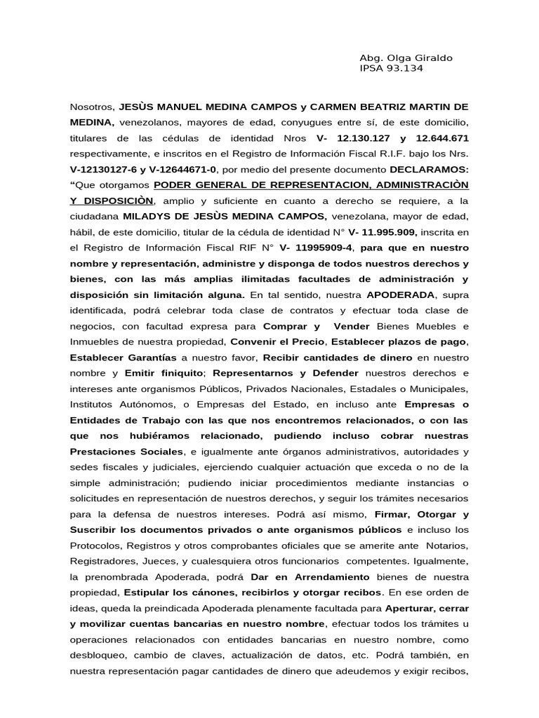 Poder Gral Jesus Medina Feb 2022 | PDF