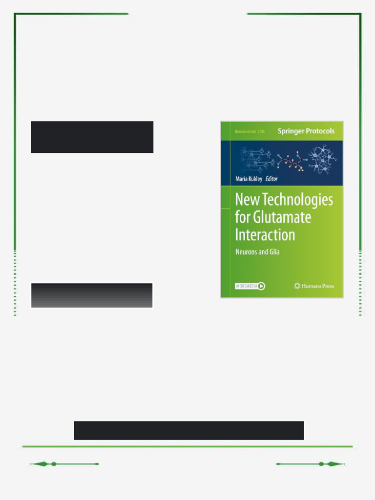 New Technologies for Glutamate Interaction Neurons and Glia 1st Edition Maria Kukley online ...
