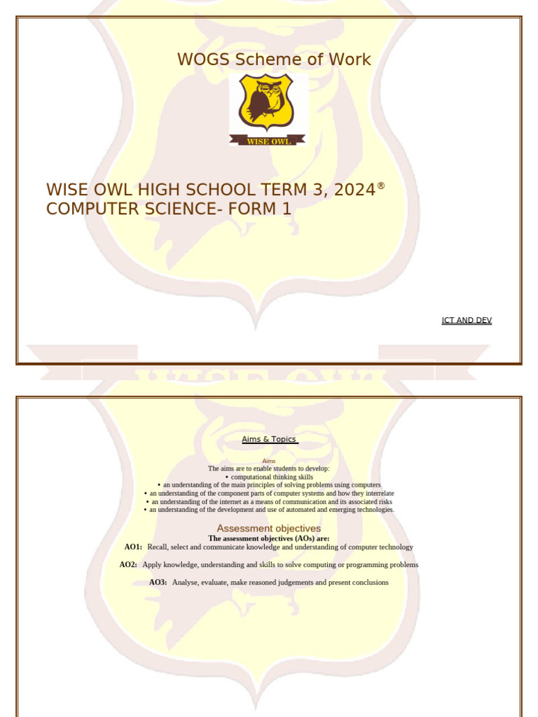WOGS Computer Science Curriculum 2024 | PDF | Ip Address | Computer ...