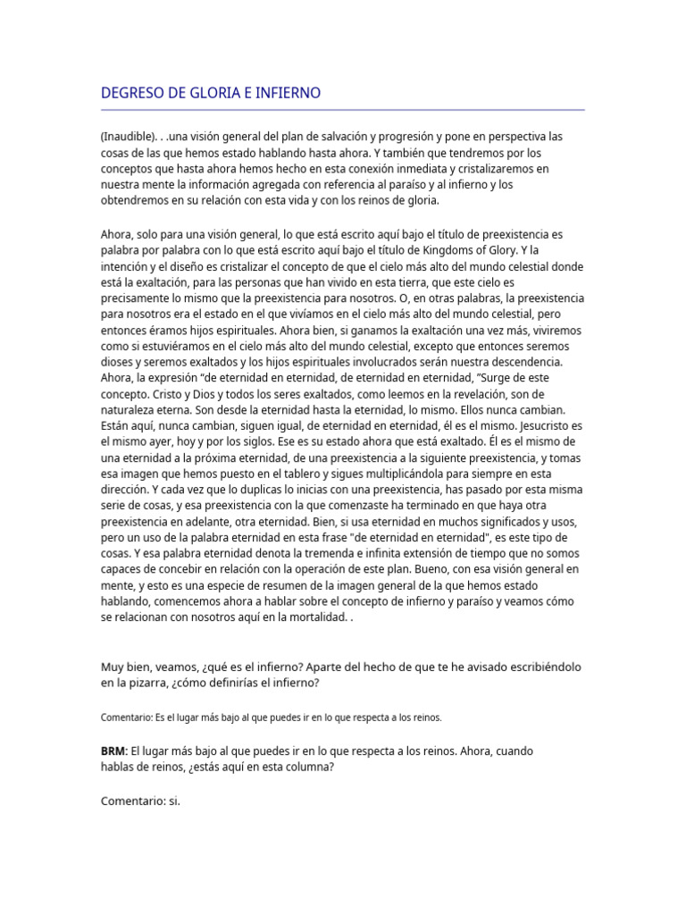 Grados de Gloria e Infierno | PDF | Infierno | Muerte