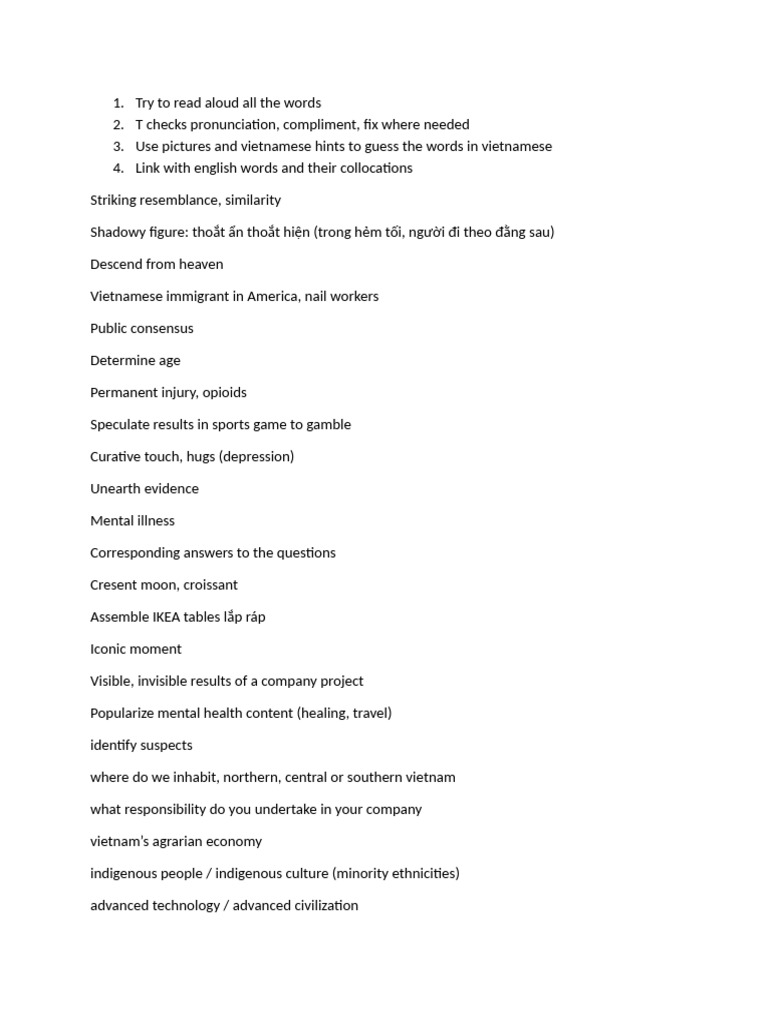 Try to Read Aloud All the Words | PDF
