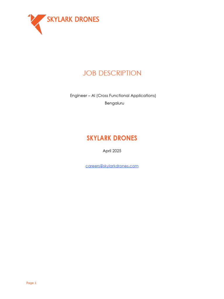 Engineer - AI - Job Description 1 | PDF | Artificial Intelligence ...