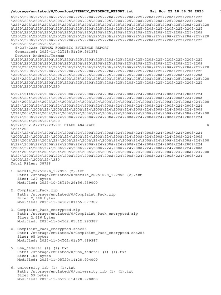 Rapport d'Analyse Forensique Termux | PDF | Communication sécurisée ...