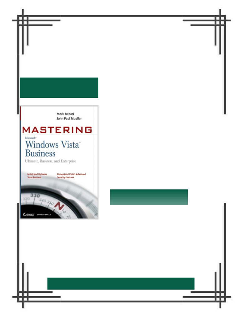 Mastering Windows Vista Business Ultimate Business and Enterprise 1st ...