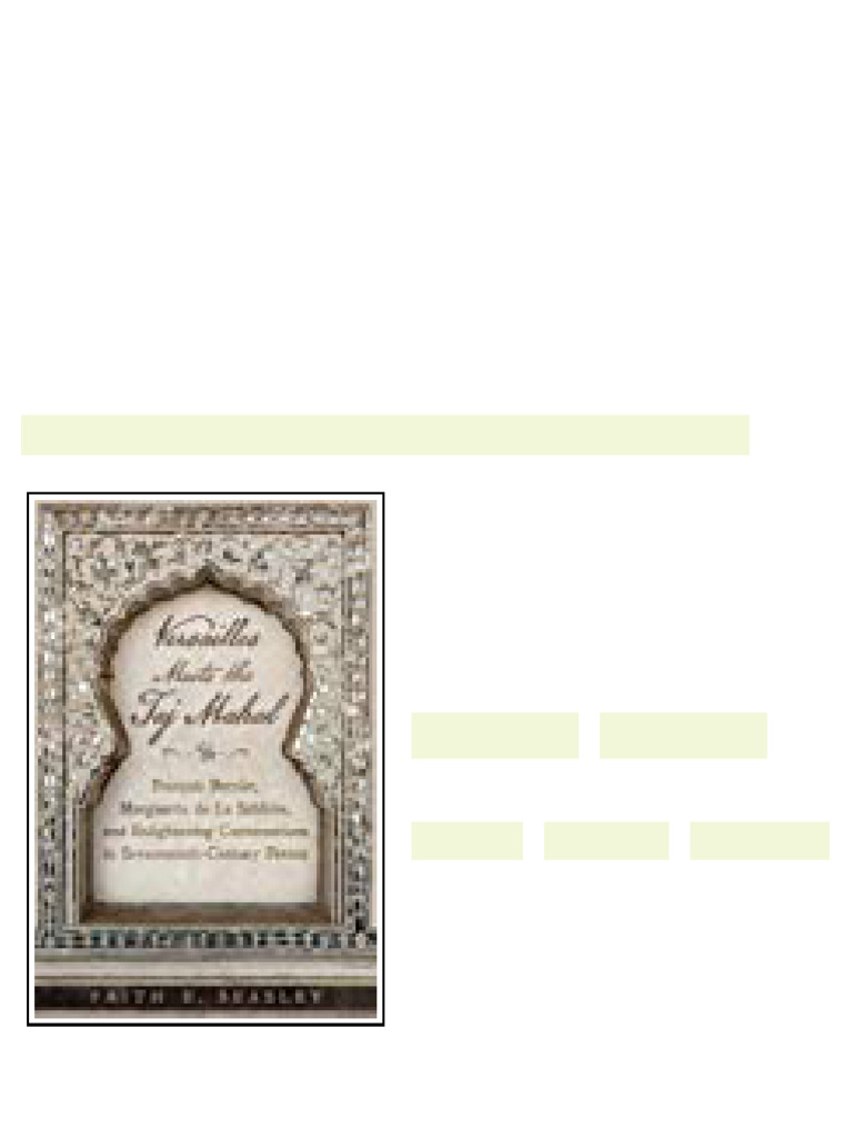 (Ebook) Versailles Meets the Taj Mahal: François Bernier, Marguerite de ...