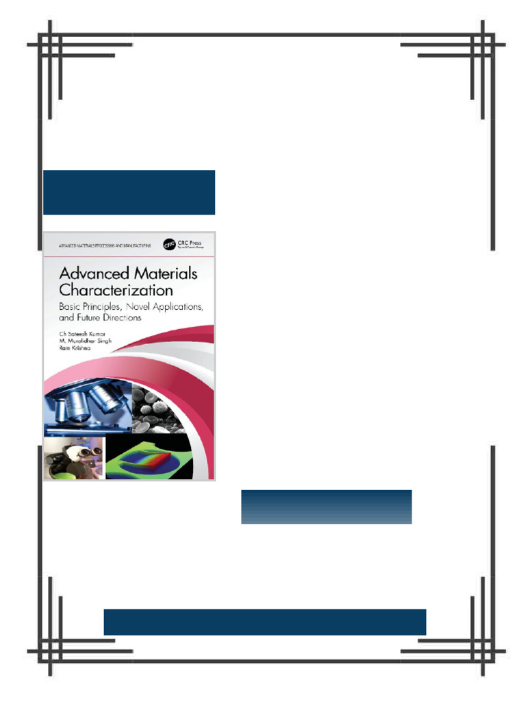 Advanced Materials Characterization Basic Principles Novel Applications ...