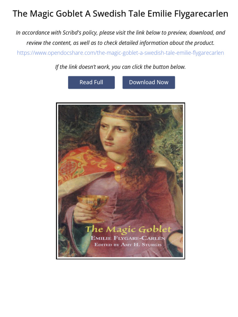 The Magic Goblet A Swedish Tale Emilie Flygarecarlen | PDF